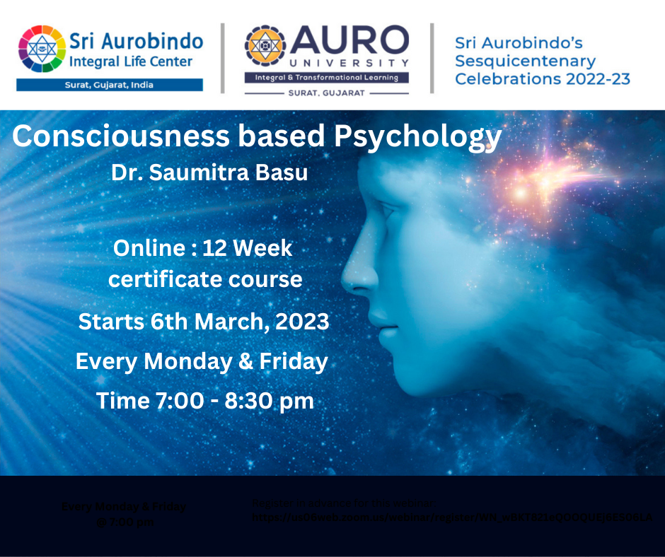 Consciousness based Psychology – SAIEN